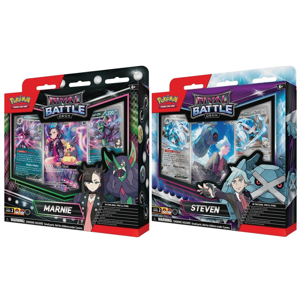 Pokemon TCG Rival Battle Deck Bundle of 2 (Marnie & Steven) – Famous Grail